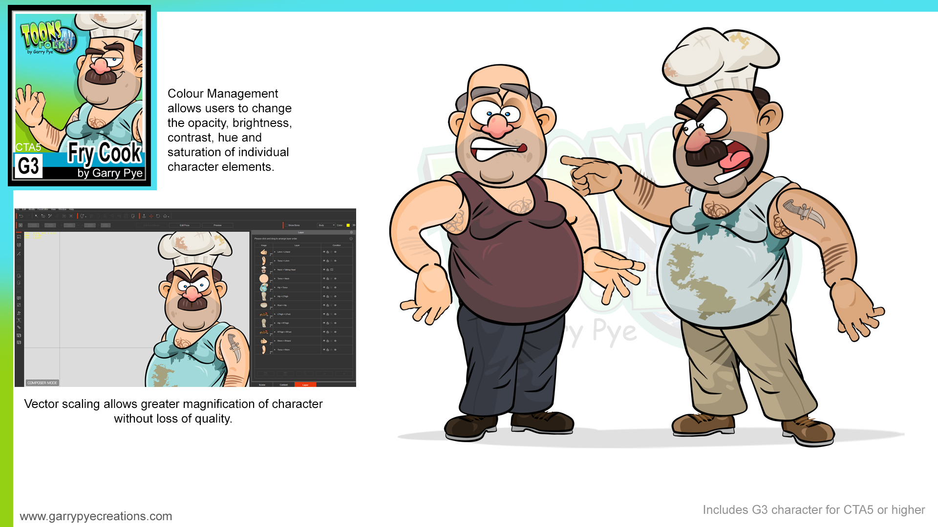 Toons Folk - Fry Cook - Cartoon Animator/Actor - Reallusion Content Store