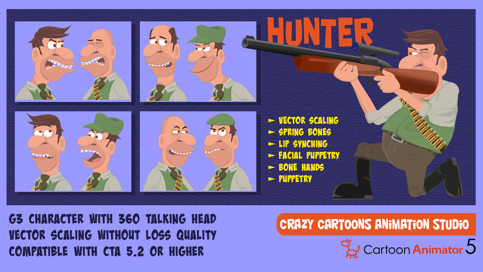 Hunter - Cartoon Animator/Actor - Reallusion Content Store