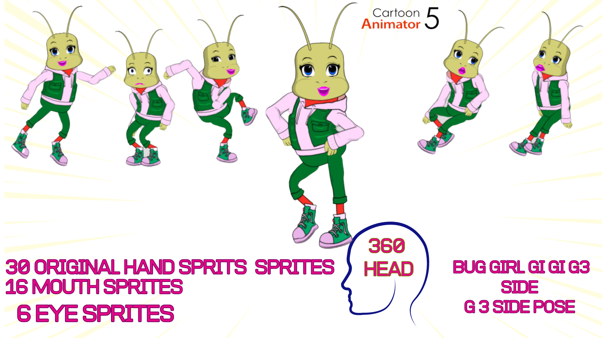 Gi Gi Bug People G3 SIDE - Cartoon Animator/Actor - Reallusion Content ...