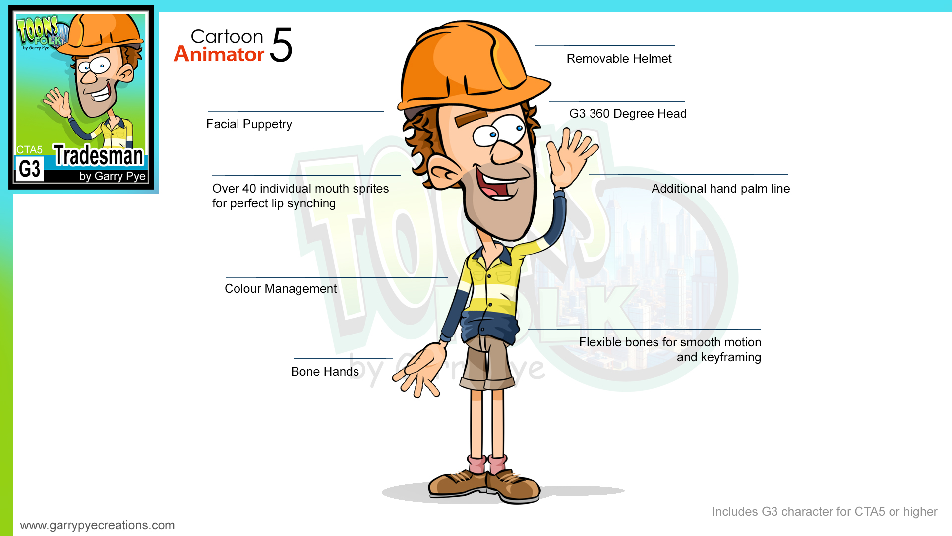 Toons Folk - Tradesman - Cartoon Animator/Actor - Reallusion Content Store