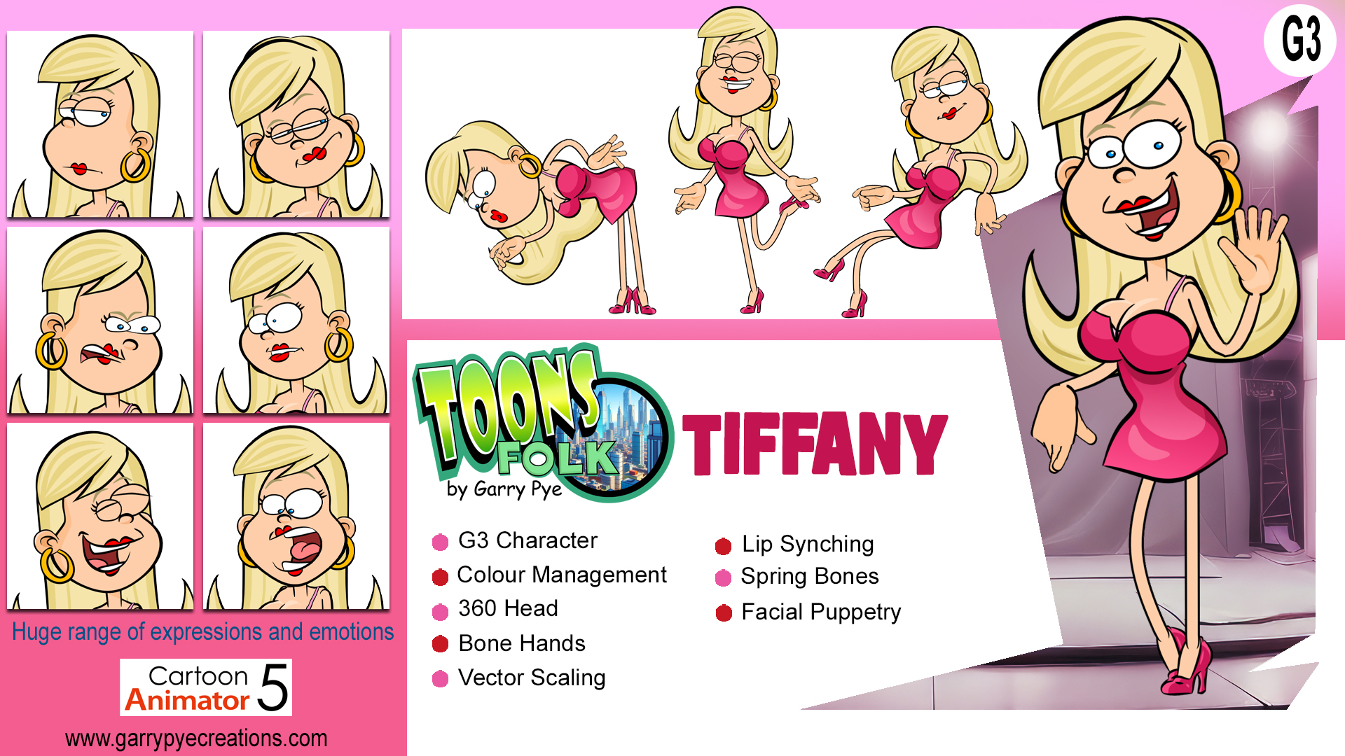 Toons Folk - Tiffany - Cartoon Animator/Actor - Reallusion Content Store