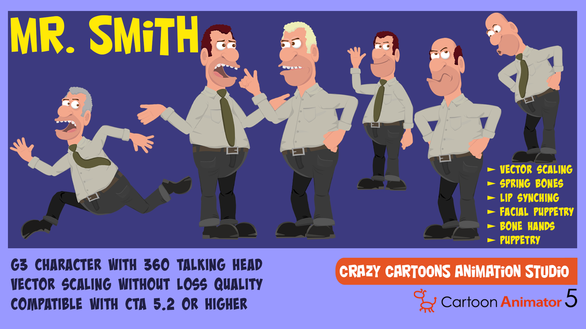 Mr Smith - Cartoon Animator/Actor - Reallusion Content Store