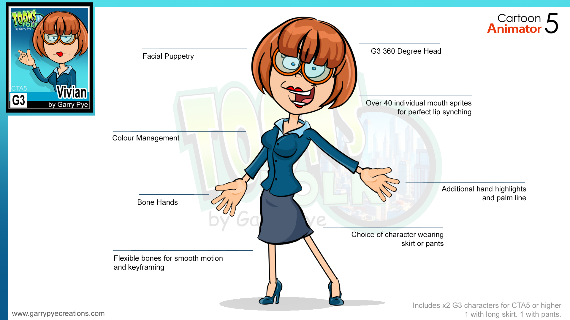 Toons Folk - Vivian - Cartoon Animator/Actor - Reallusion Content Store