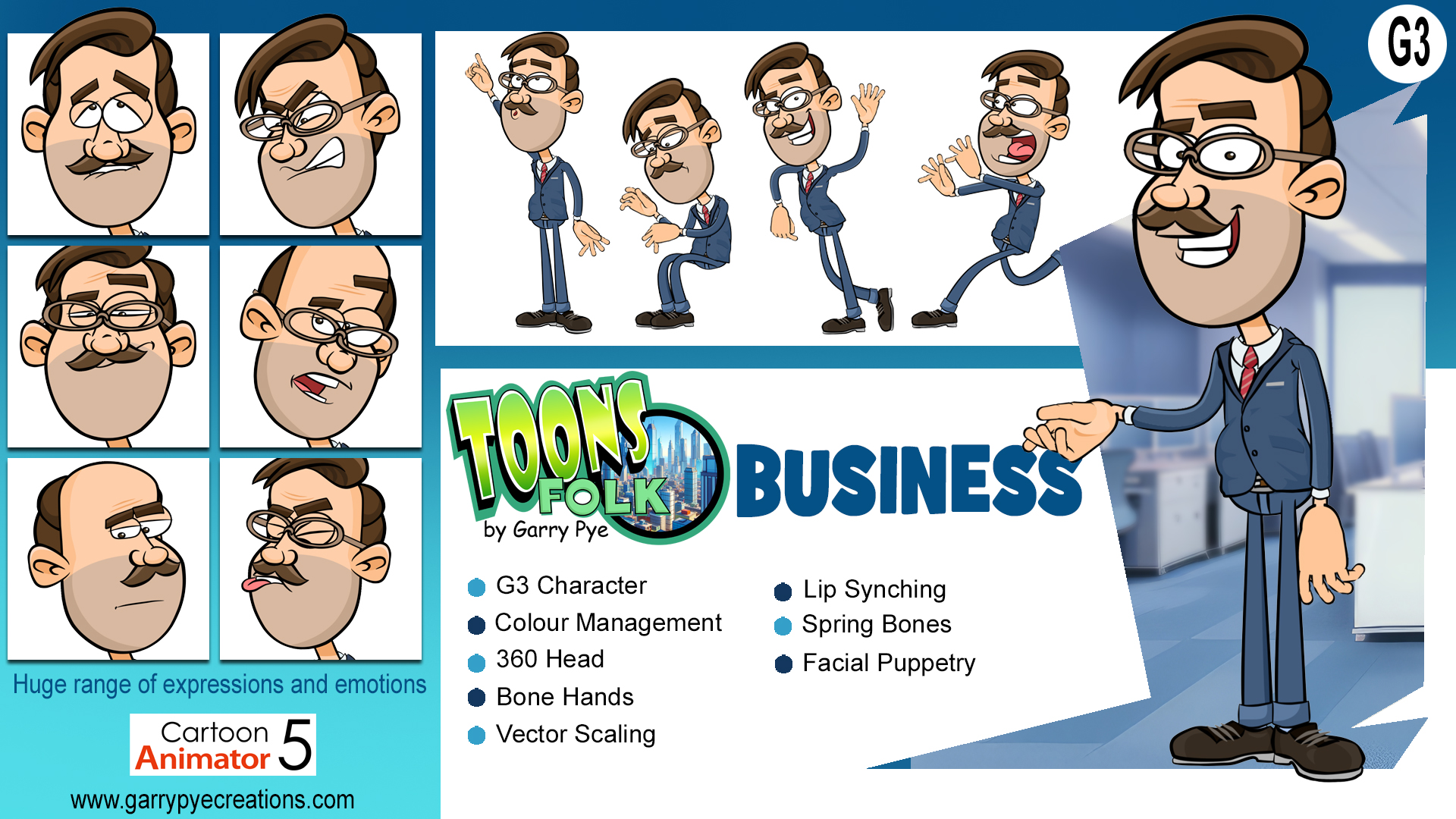 Toons Folk - Business - Cartoon Animator/Actor - Reallusion Content Store