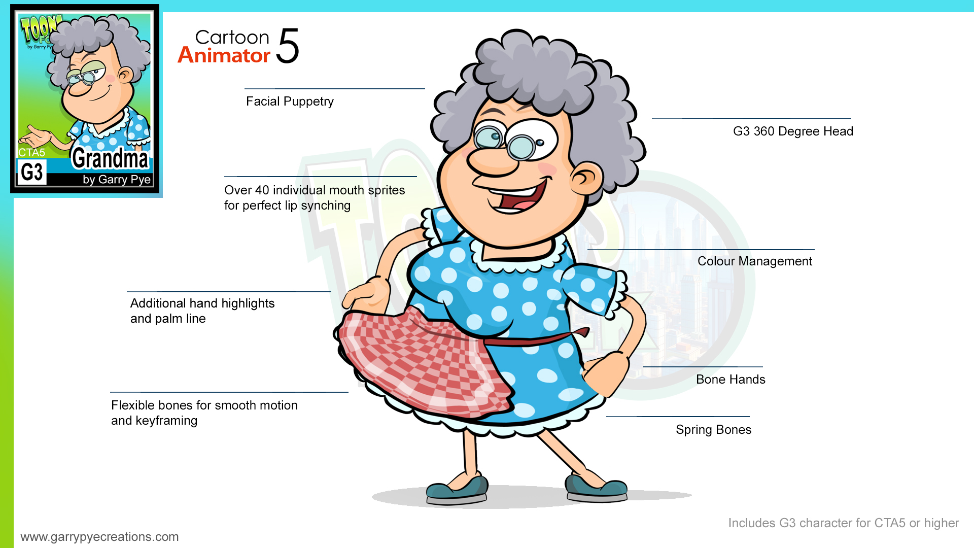 Toons Folk - Grandma - Cartoon Animator/Actor - Reallusion Content Store