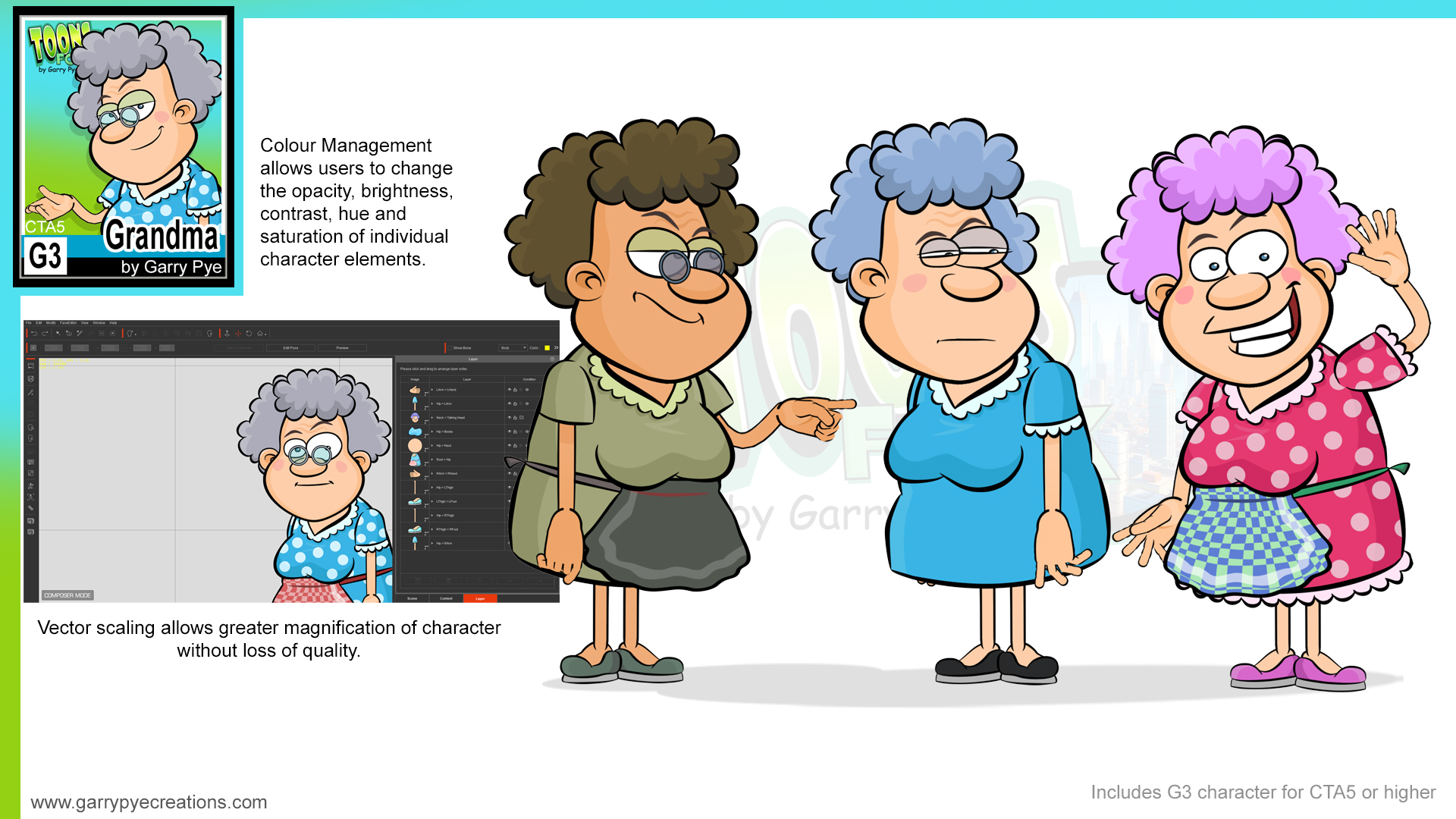 Toons Folk - Grandma - Cartoon Animator/Actor - Reallusion Content Store