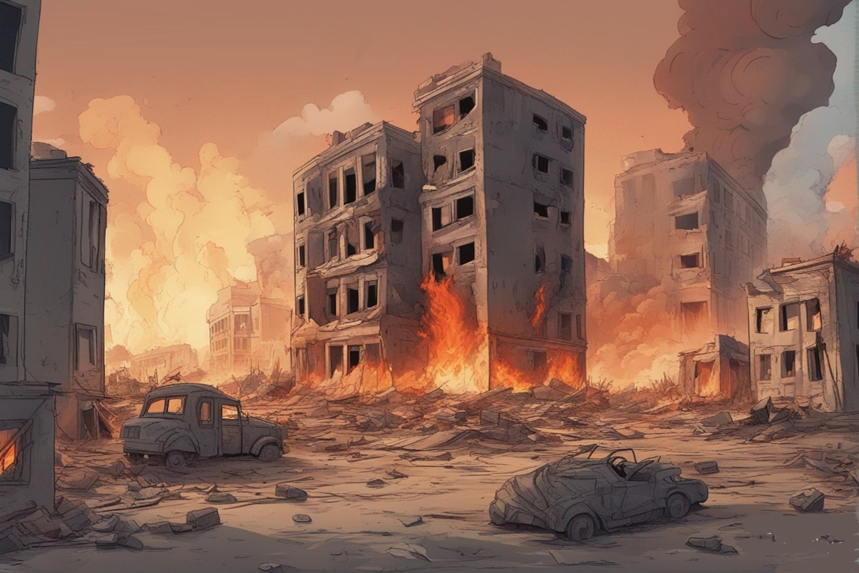 After Math: Destroyed City of war - Cartoon Animator/Scene - Reallusion ...