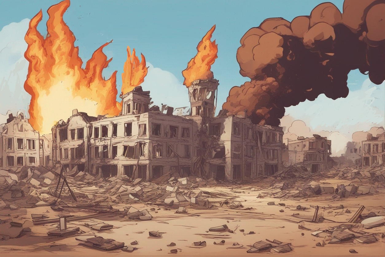 After Math: Destroyed City of war - Cartoon Animator/Scene - Reallusion Content Store