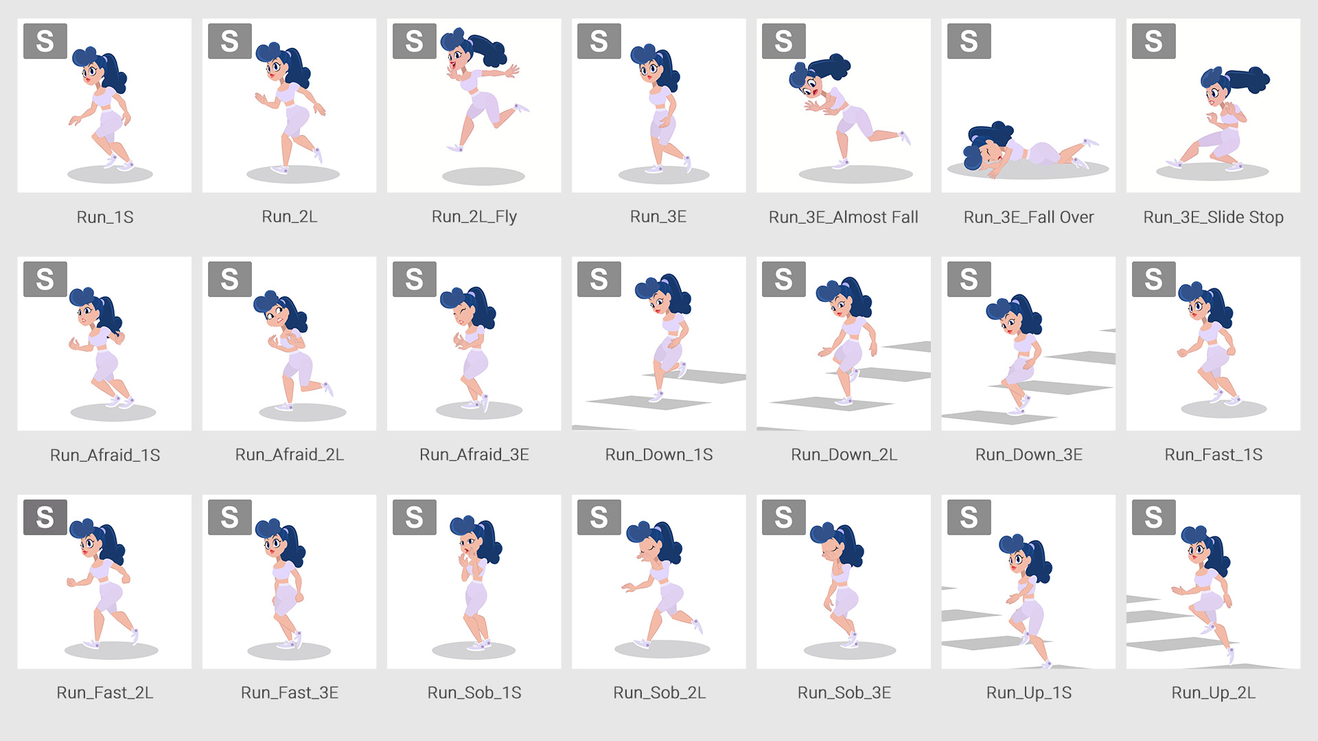 2D Act and Move for Female - Cartoon Animator/Animation - Reallusion Content Store