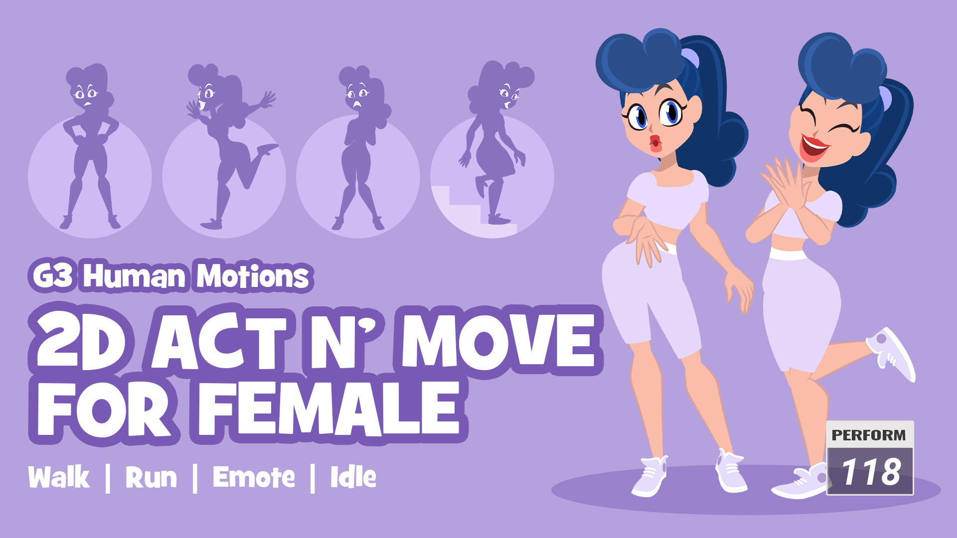 2D Act and Move for Female - Cartoon Animator/Animation - Reallusion ...