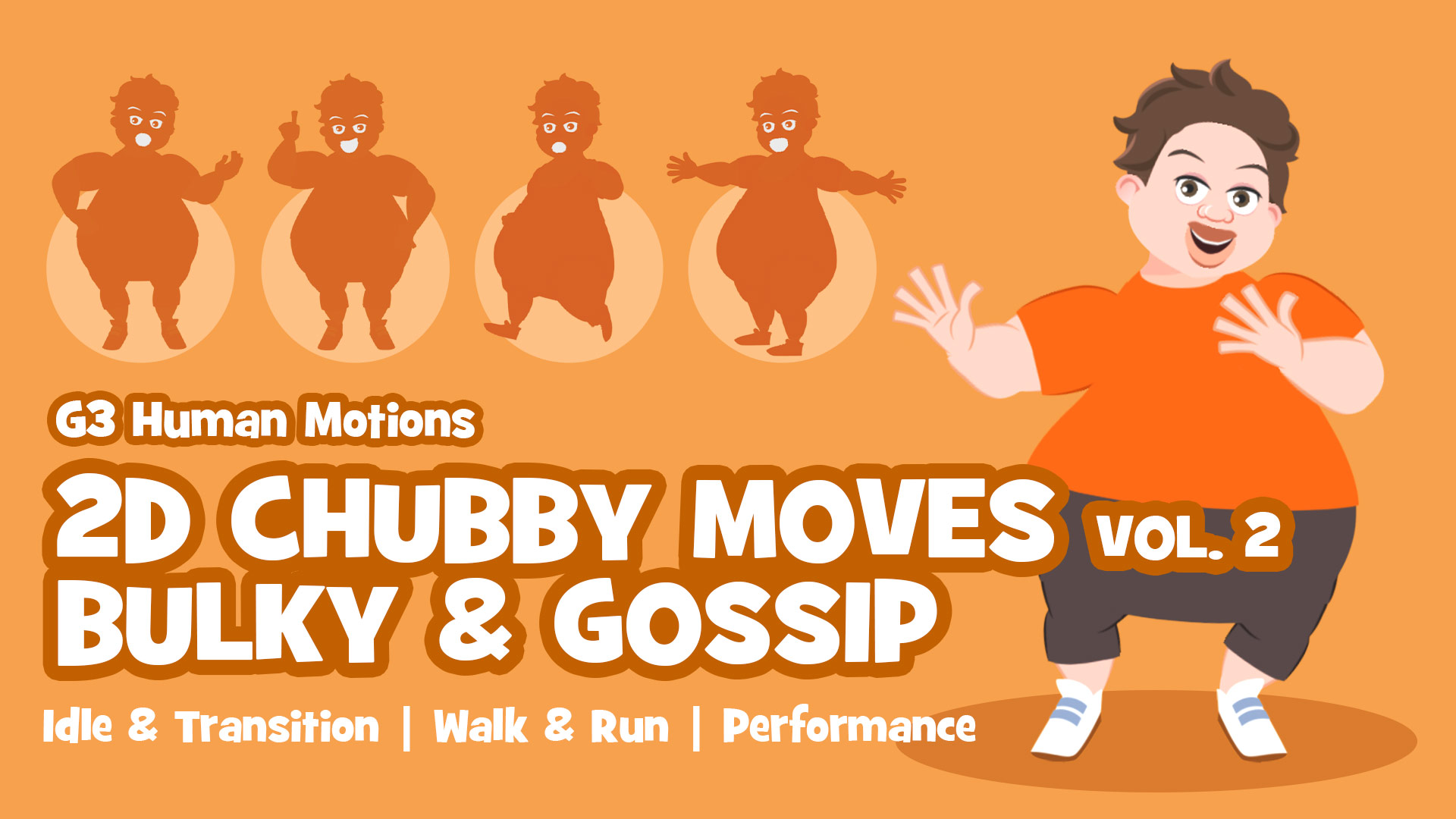 2D Chubby Moves Vol.2-Bulky & Gossip - Cartoon Animator/Animation ...