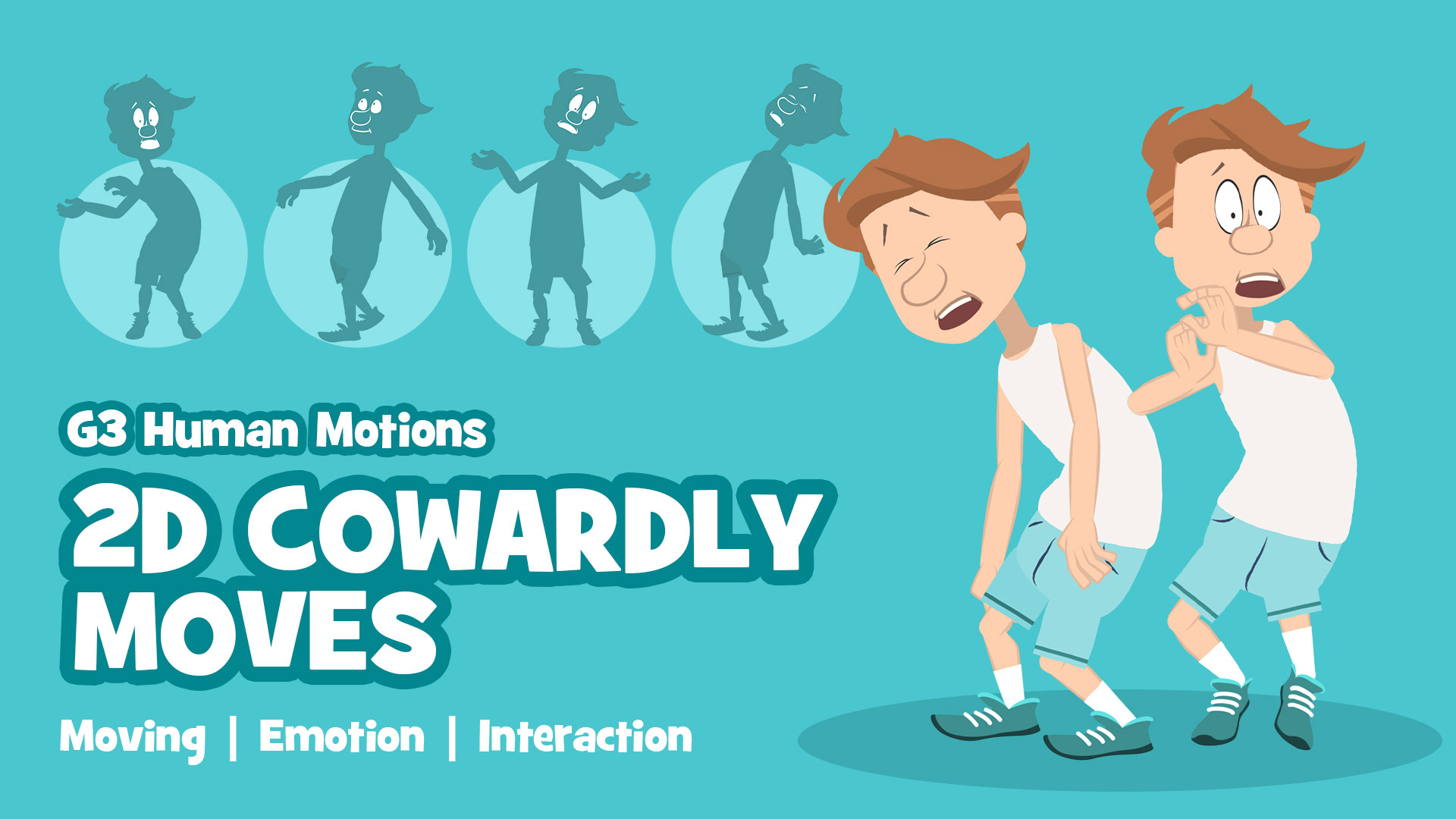 2D Cowardly Moves - Cartoon Animator/Animation - Reallusion Content Store
