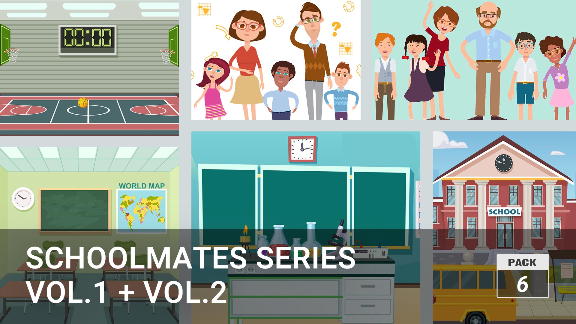 Schoolmates Series Vol.1 + Vol.2 - Cartoon Animator/Combo (Multiple-PID ...
