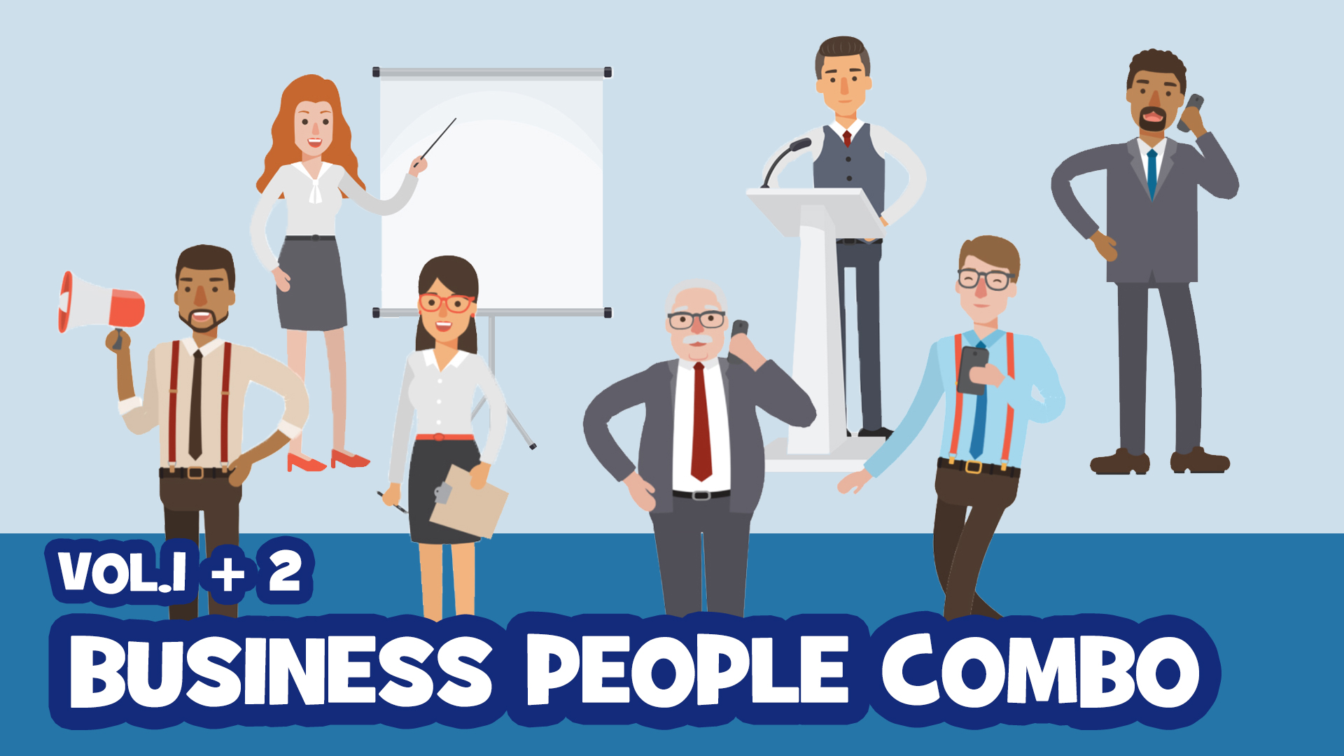 Business People Combo Vol.1 + 2 - Cartoon Animator/Combo (Multiple-PID ...