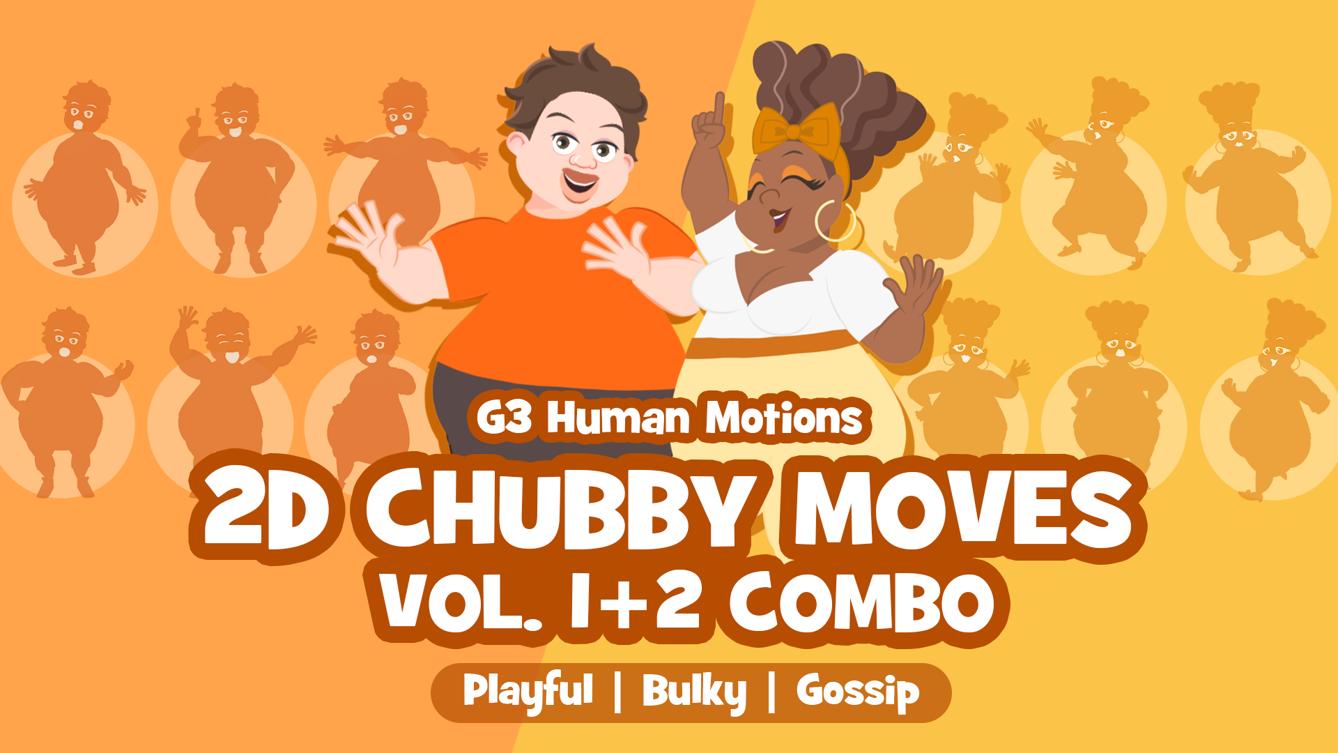 2D Chubby Moves Vol.1 + 2 Combo - Cartoon Animator/Combo (Multiple-PID ...