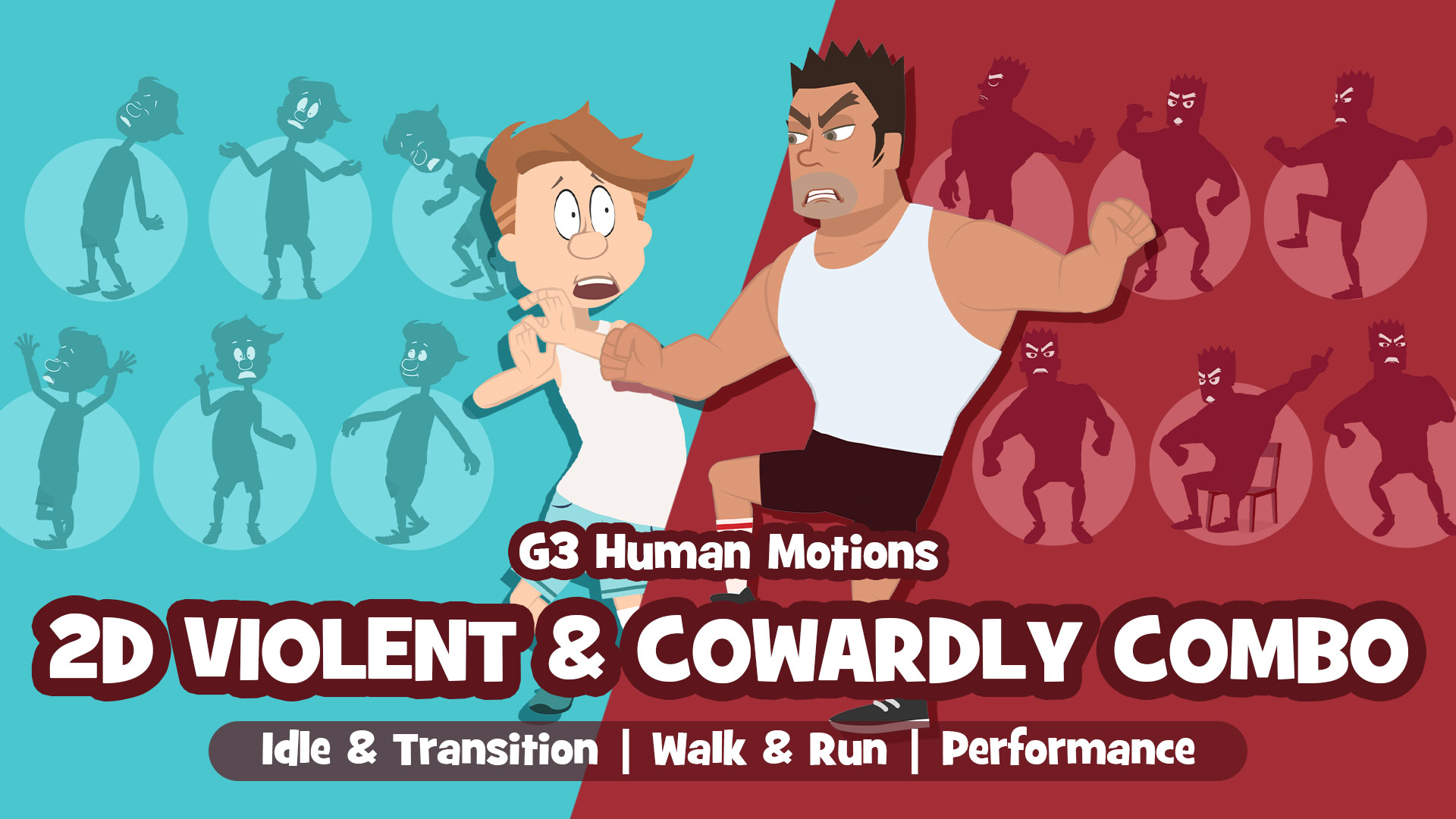 2D Violent & Cowardly Combo - Cartoon Animator/Combo (Multiple-PID ...