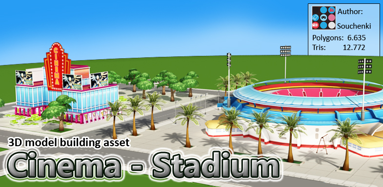 Souchenki City Cinema and Stadium - iClone/Stage - Reallusion Content Store