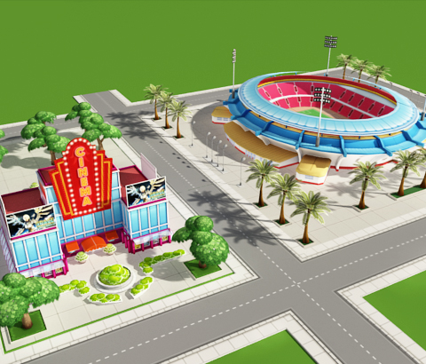 Souchenki City Cinema and Stadium - iClone/Stage - Reallusion Content Store