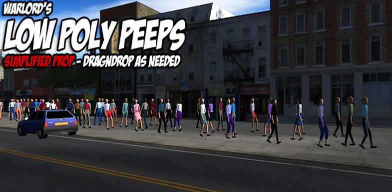 Sidewalk Crowd Simplified - iClone/Stage - Reallusion Content Store