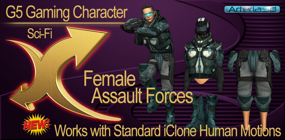 G5 Gaming Female Sci-Fi Assault Forces Warrior - iClone/Actor ...