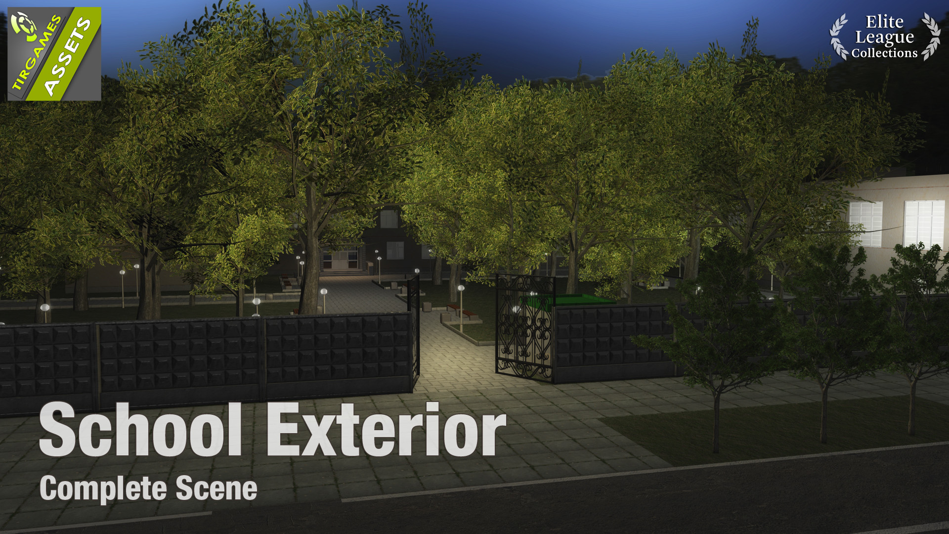 School Scene Exterior - iClone/Stage - Reallusion Content Store