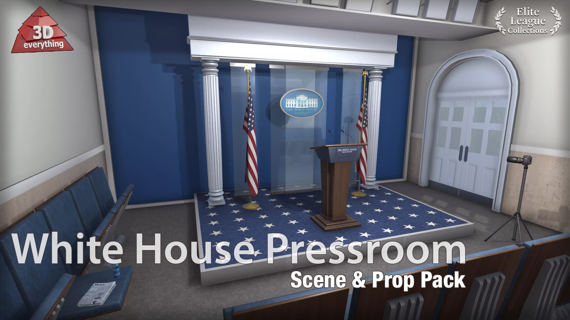 White House Pressroom - iClone/Scenes & Props - Reallusion Content Store