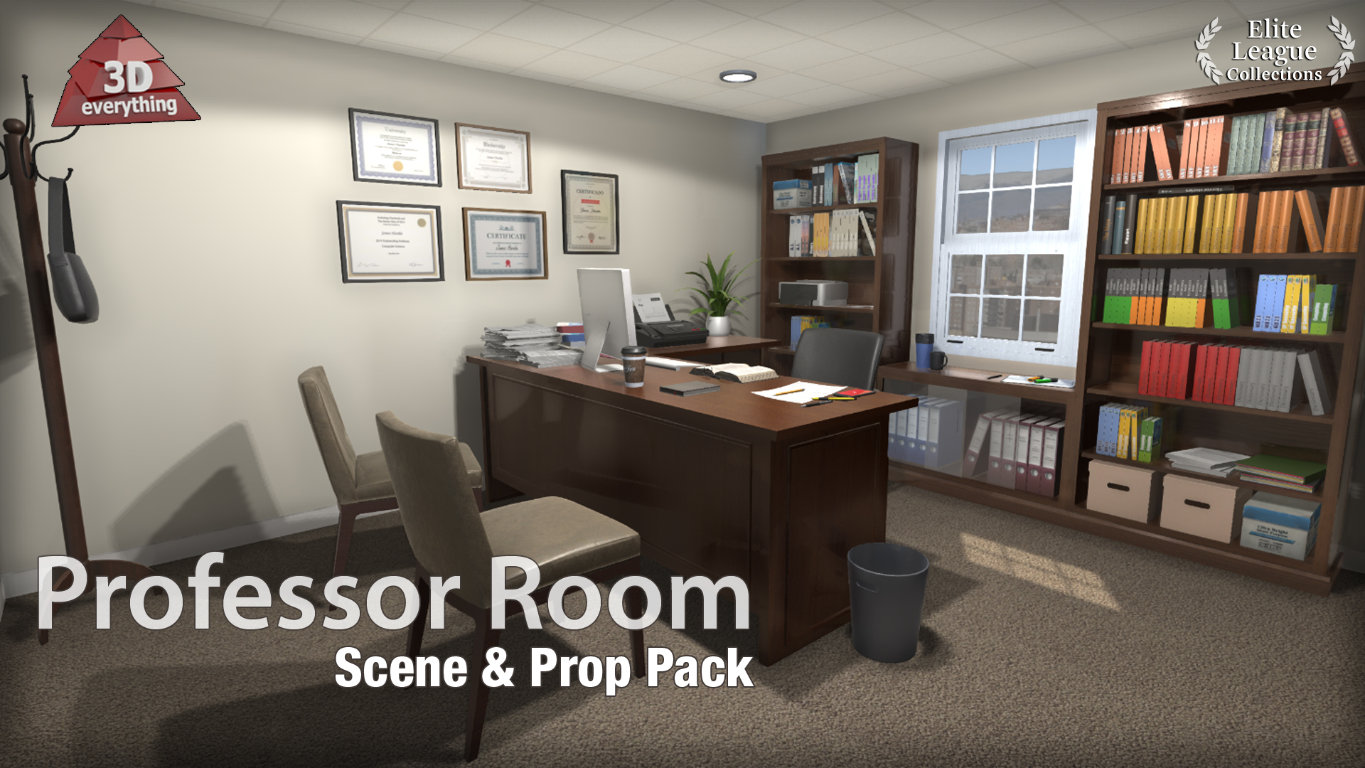 Professor Room - iClone/Scenes & Props - Reallusion Content Store