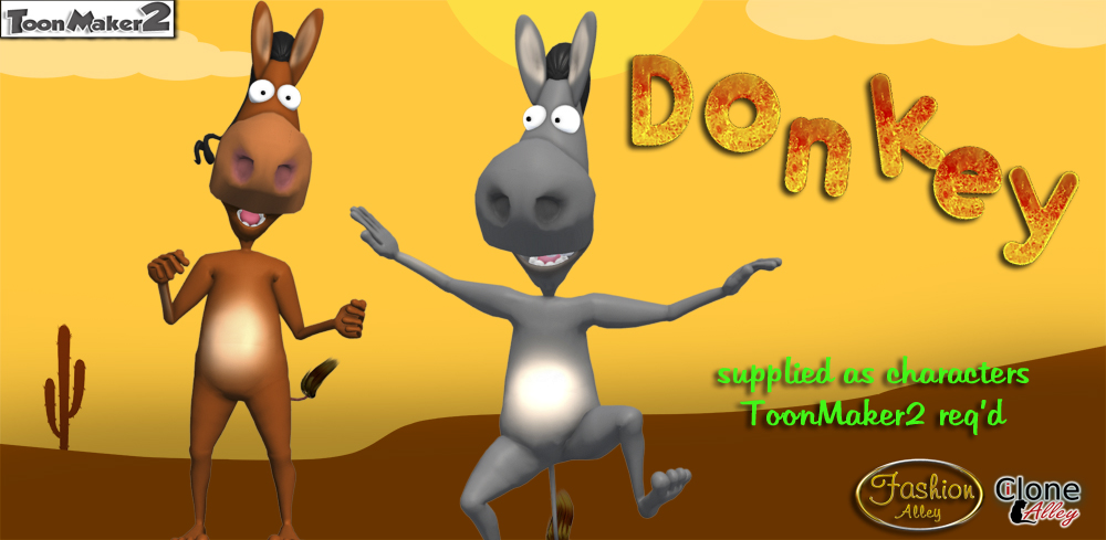 Donkey for ToonMaker 2 - iClone/Actor - Reallusion Content Store