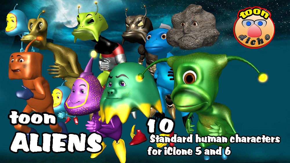 Toon Aliens - iClone/Actor - Reallusion Content Store