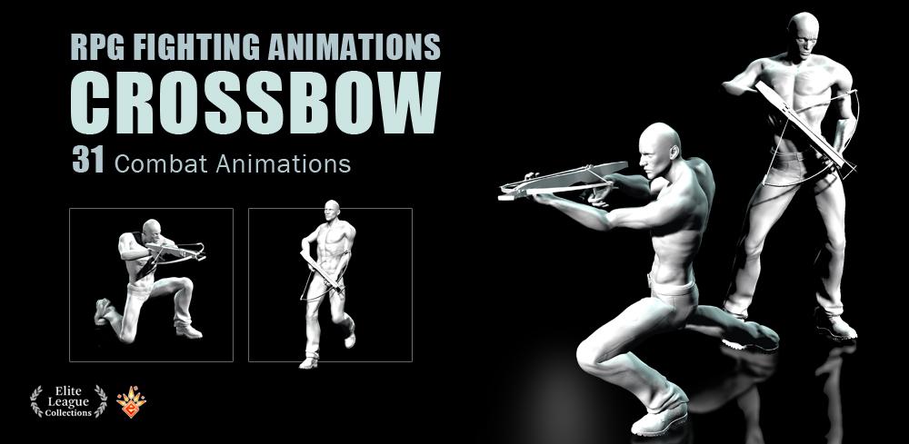RPG Fighting Animations DOUBLE-HANDED CROSSBOW - iClone/Motion - Reallusion Content Store