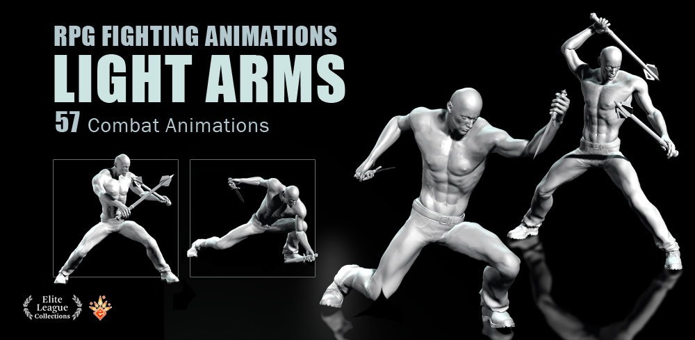 RPG Fighting Animations LIGHT ARMS - iClone/Motion - Reallusion Content ...
