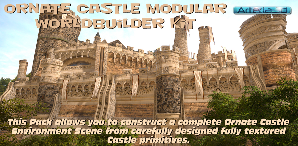 Ornate Castle Modular Worldbuilder Kit - iClone/Stage - Reallusion Content Store