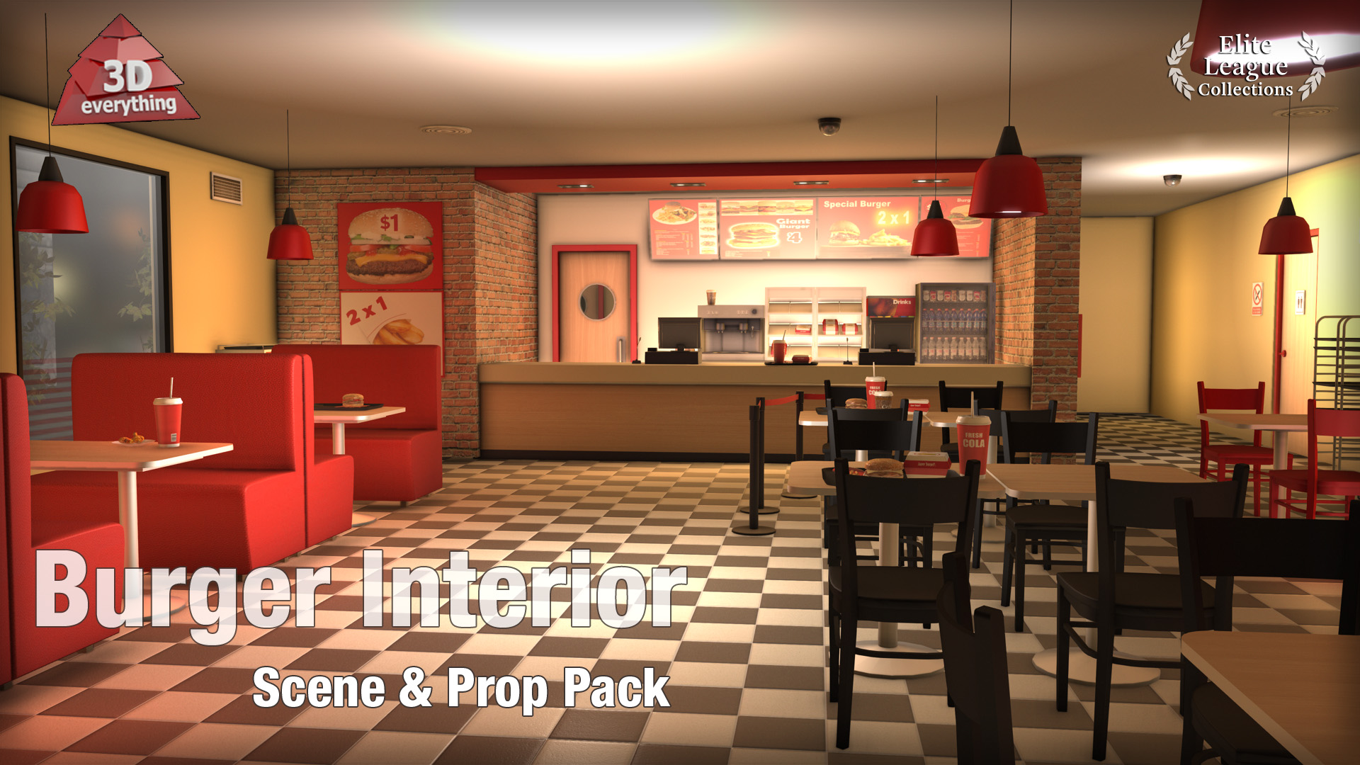 Burger Interior - iClone/Stage - Reallusion Content Store