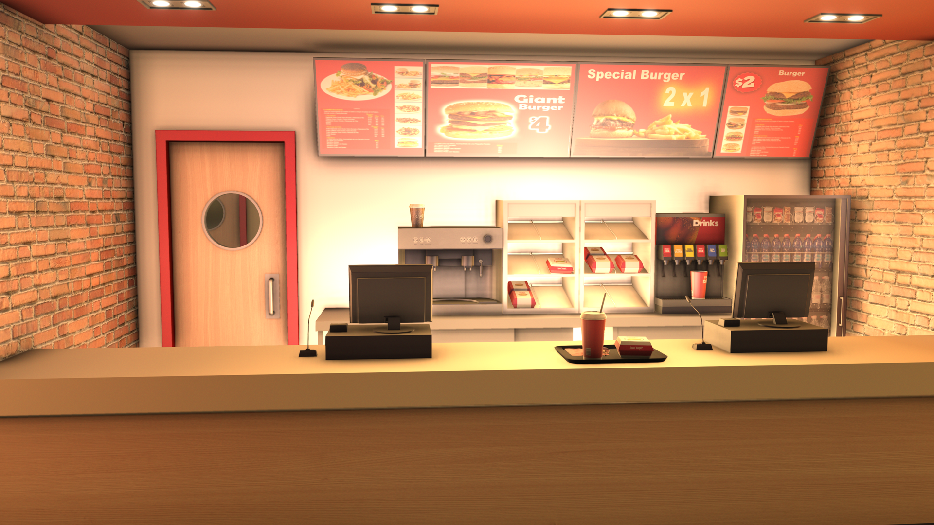 Burger Interior - iClone/Stage - Reallusion Content Store