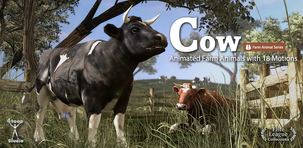 Farm Animal Series-Cow - iClone/Stage - Reallusion Content Store