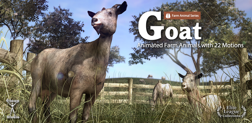 Farm Animal Series-Goat - iClone/Stage - Reallusion Content Store