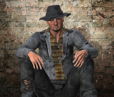 CC Homeless Man - iClone/Actor - Reallusion Content Store