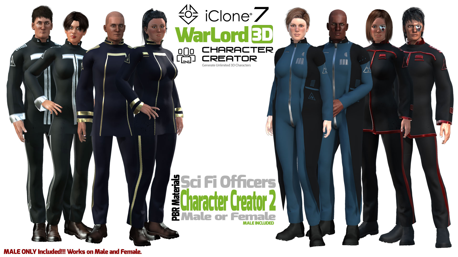 Sci Fi Officers Pack - iClone/Actor - Reallusion Content Store