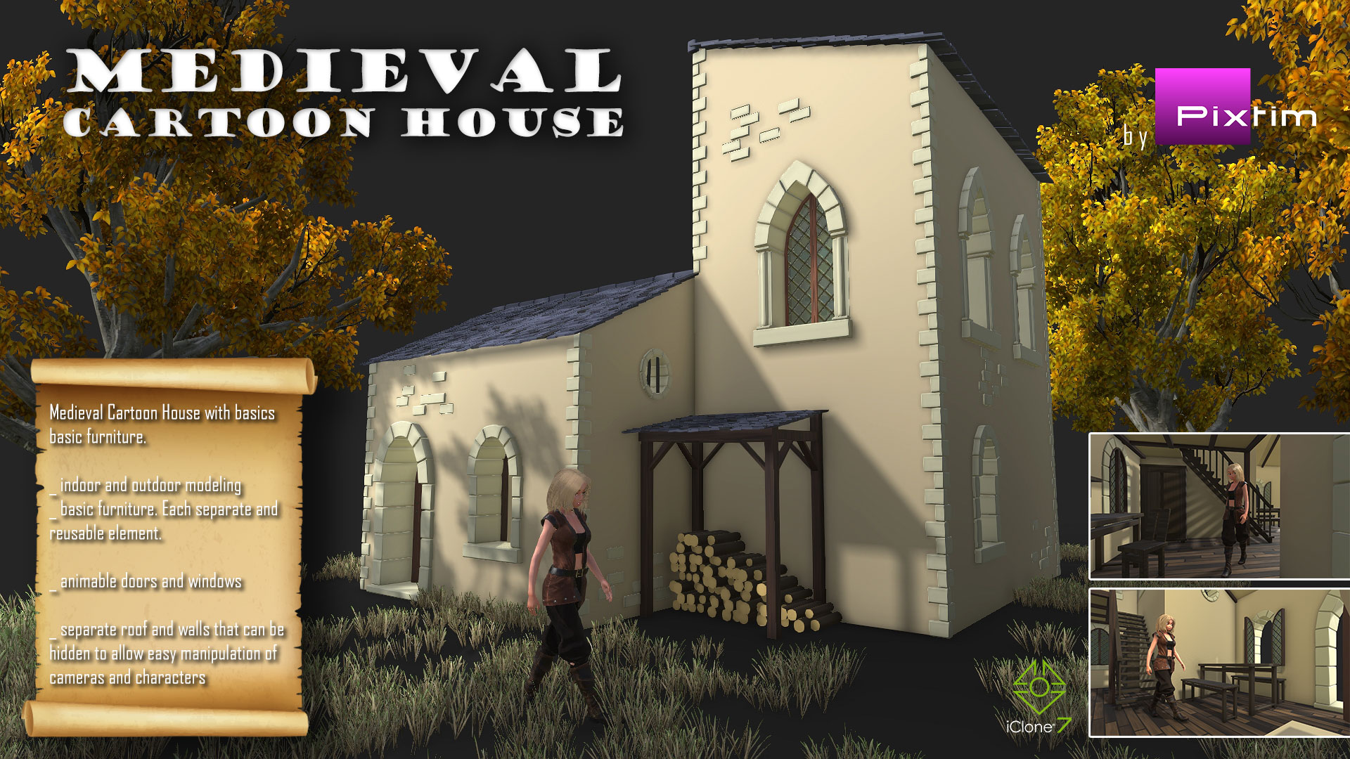 Medieval_cartoon_house_A01 - iClone/Stage - Reallusion Content Store