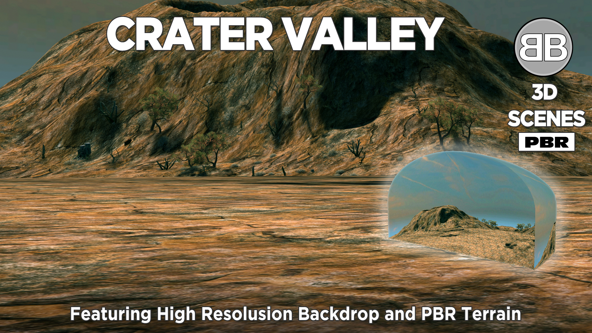 BB Crater Valley 3D Scene - iClone/Stage - Reallusion Content Store