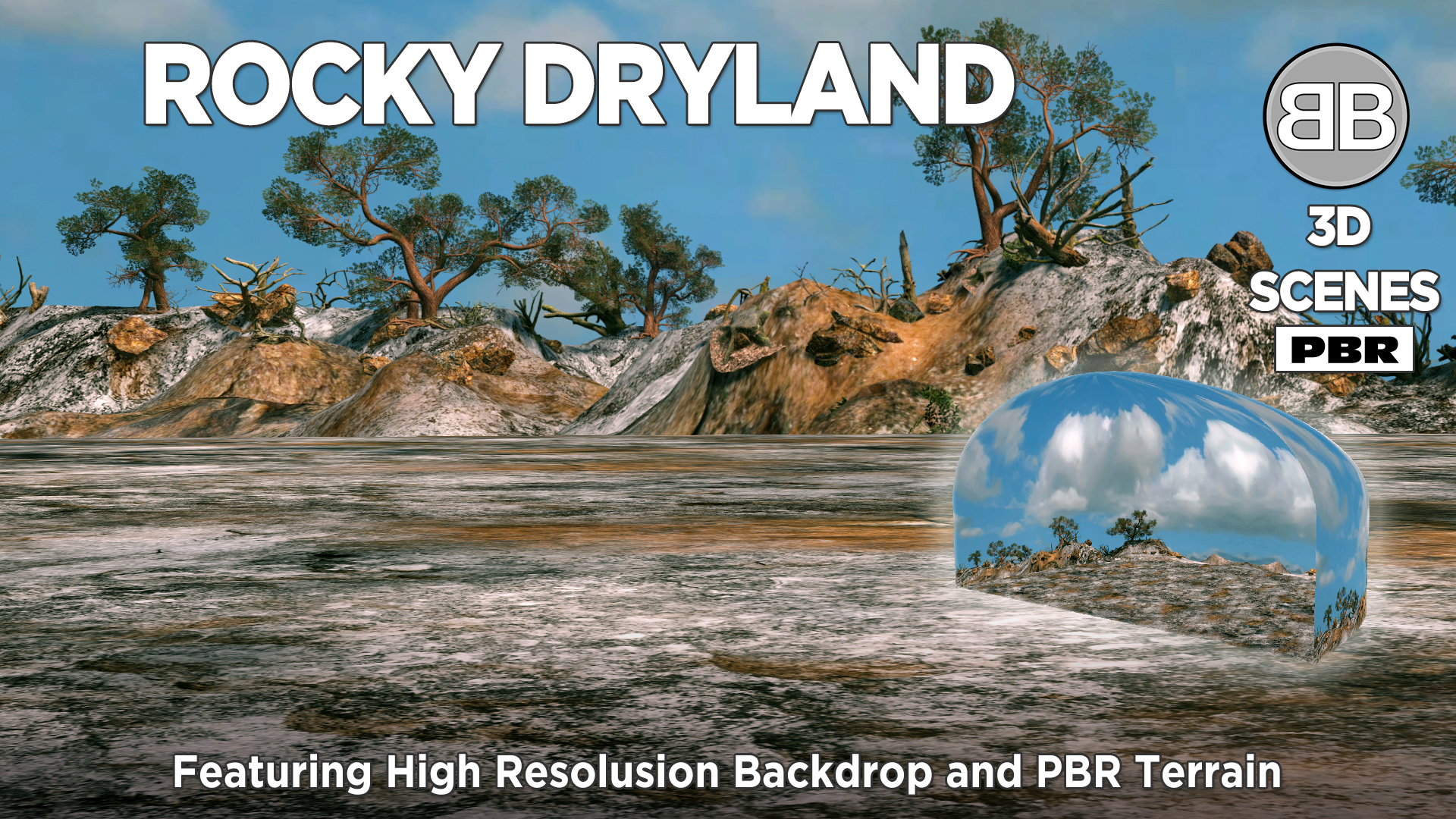 BB Rocky Dryland 3D Scene - iClone/Stage - Reallusion Content Store