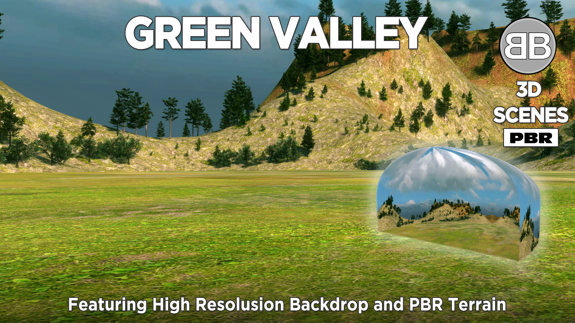BB Green Valley 3D Scene - iClone/Stage - Reallusion Content Store