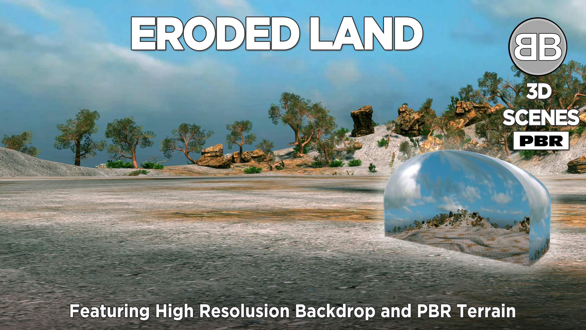 BB Eroded Land 3D Scene - iClone/Stage - Reallusion Content Store
