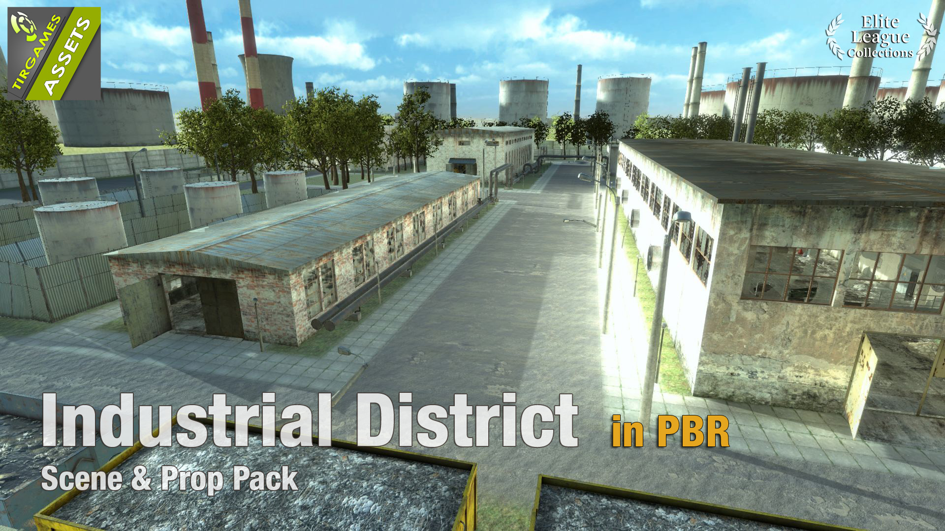 Abandoned Industrial District PBR - iClone/Stage - Reallusion Content Store