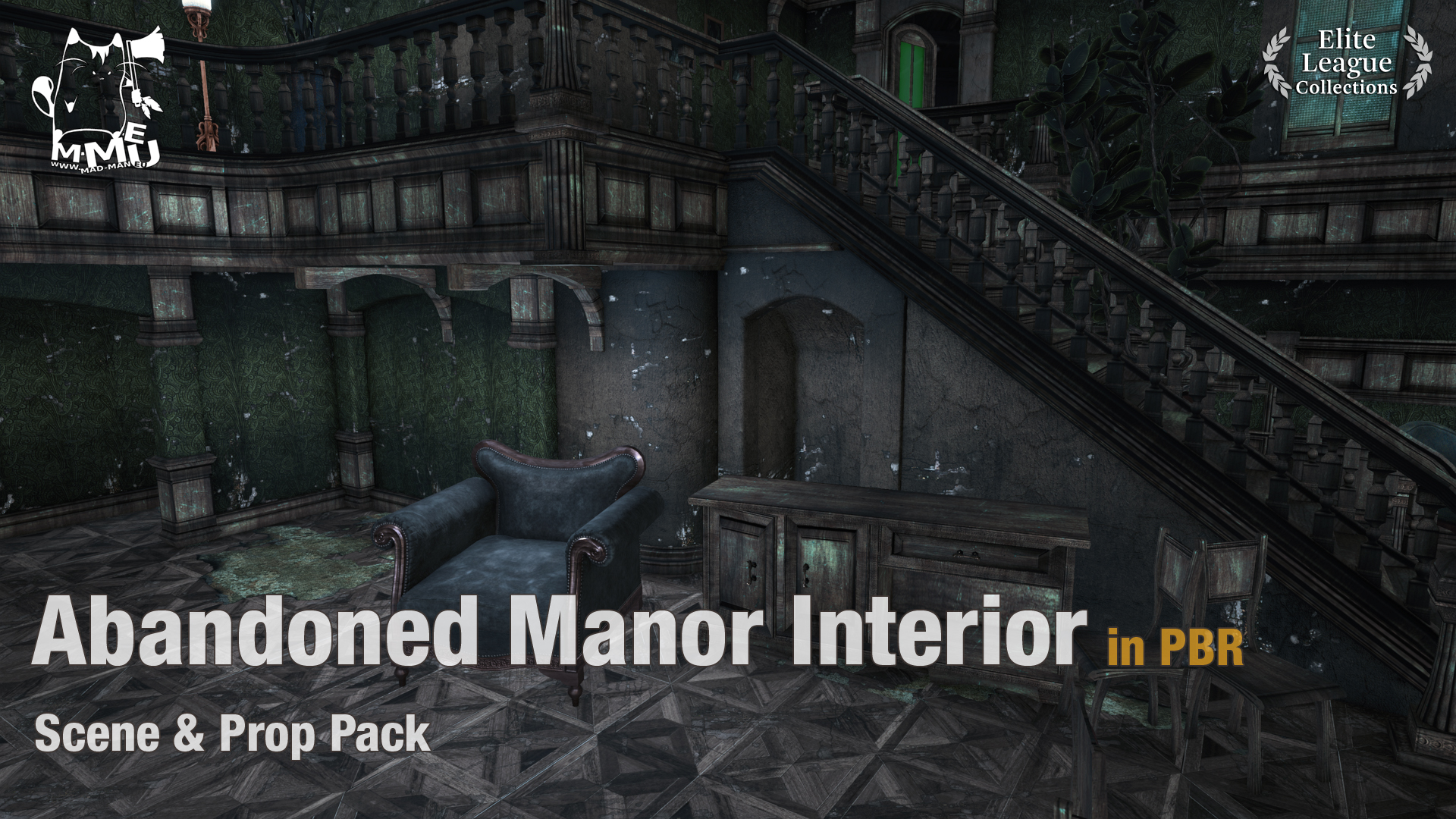 Abandoned Manor Interior - iClone/Stage - Reallusion Content Store