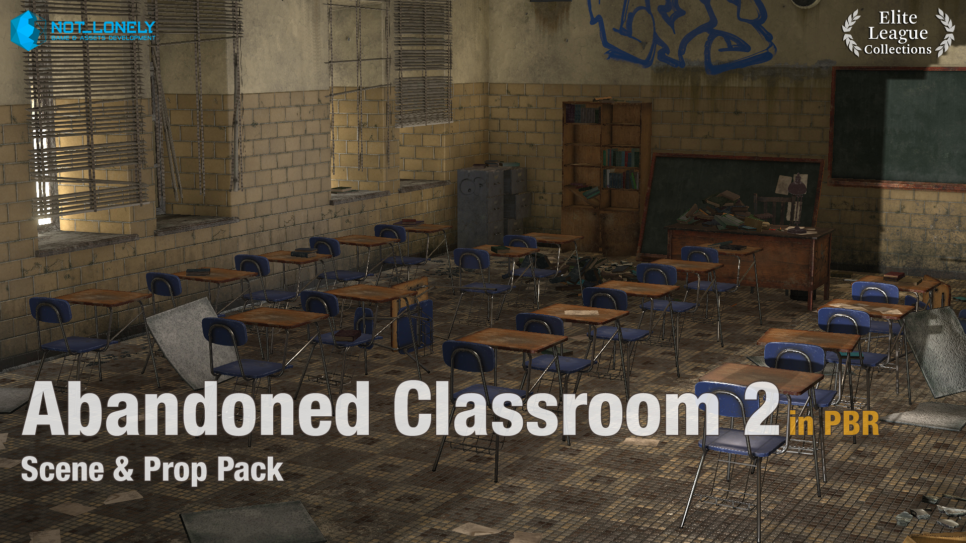 Abandoned Classroom 2 - iClone/Stage - Reallusion Content Store