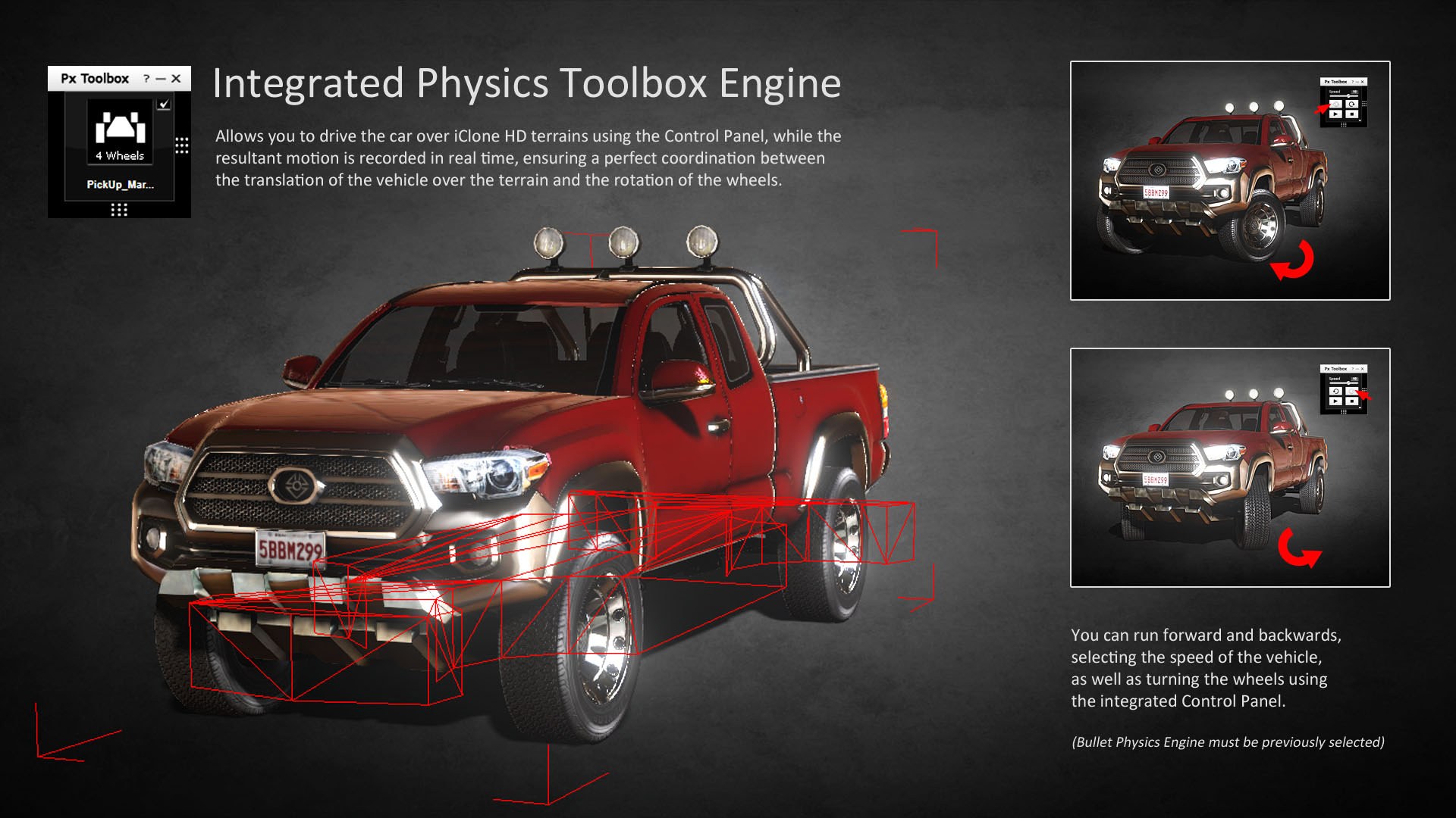 Interactive Vehicles Series - PickUp - iClone/Stage - Reallusion Content Store