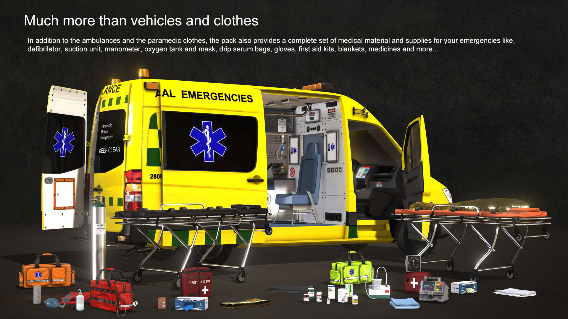 Fully Equipped Ambulances - Paramedic Teams - iClone/Combo (Single PID ...