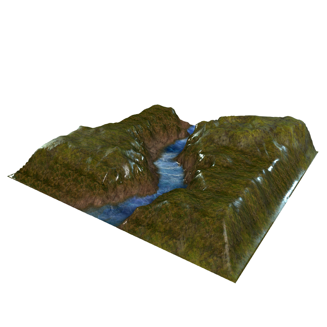 BB 8K PBR Terrain Canyon River - iClone/Stage - Reallusion Content Store