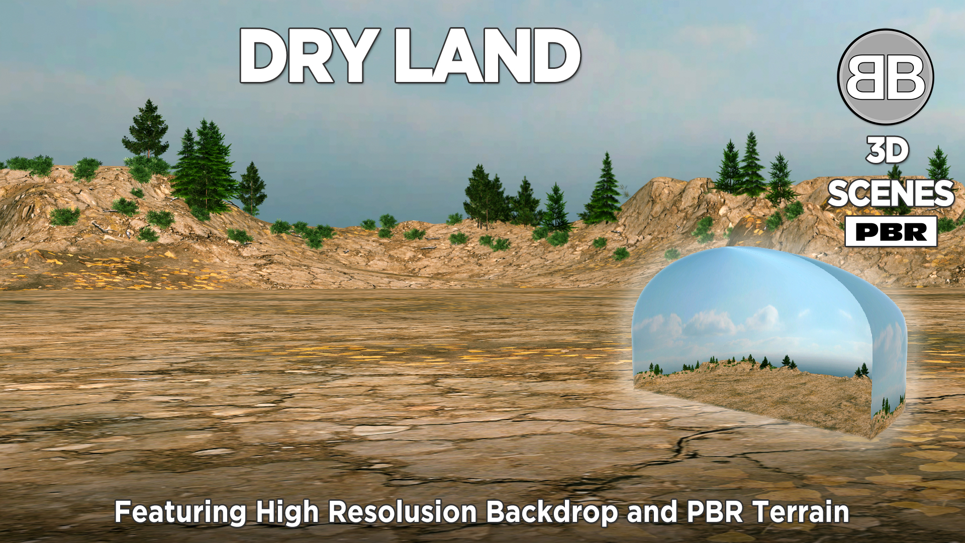 BB Dry Land 3D Scene - iClone/Stage - Reallusion Content Store
